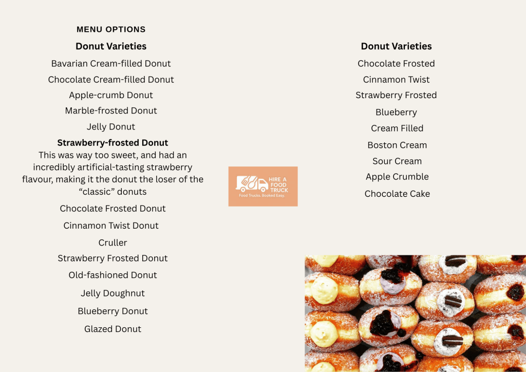Donut Food Truck - Hire A Food Truck