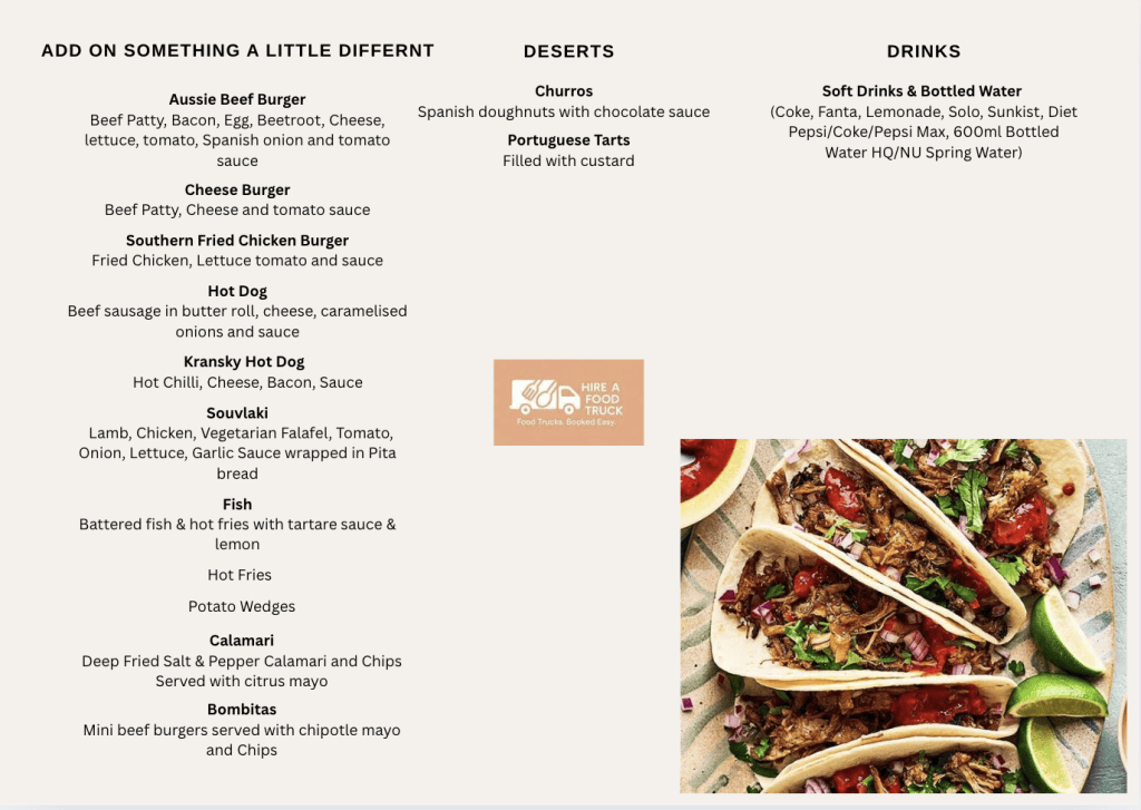 Mexican Cuisine - Hire A Food Truck